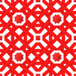 Red interwoven ribbons seamless pattern Royalty Free Vector