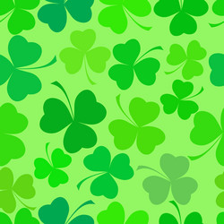 Shamrock pixel art pattern seamless 8 bit clover Vector Image