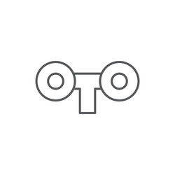 Wind up key icon symbol lock isolated on white Vector Image