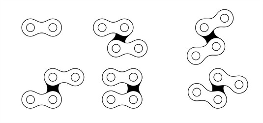 Chain for bike or bicycle chains links Royalty Free Vector