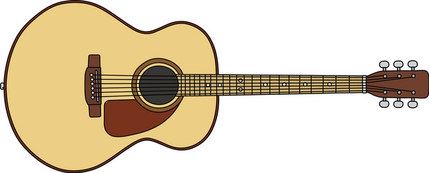 Classic acoustic guitar Royalty Free Vector Image
