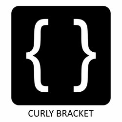 Curly bracket icon Royalty Free Vector Image - VectorStock