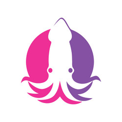 Squid icon logo free Royalty Free Vector Image