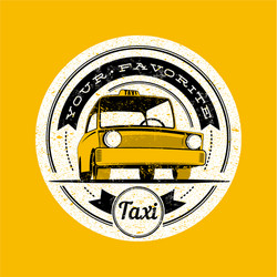Taxi sticker Royalty Free Vector Image - VectorStock