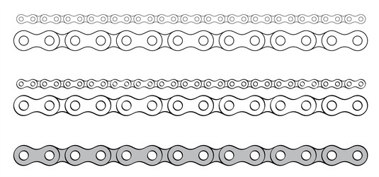 Chain for bike or bicycle chains links Royalty Free Vector