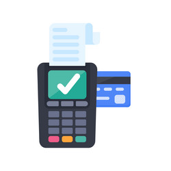 Credit card swipe machine spending money Vector Image
