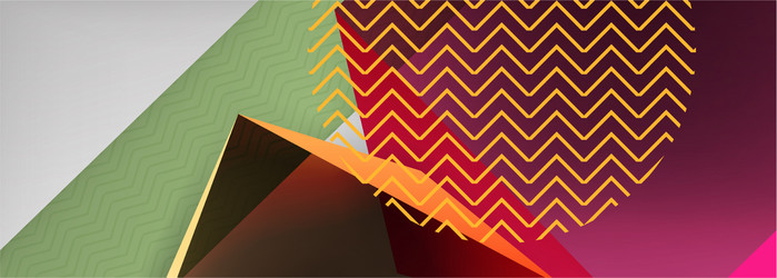 3d low poly triangle design elements Royalty Free Vector