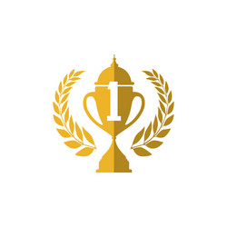 Number 1 one icon logo design for champion winner Vector Image