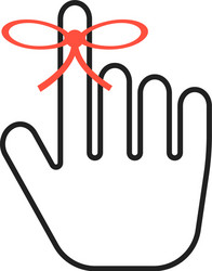 Reminder Finger with String Vector Images (over 130)