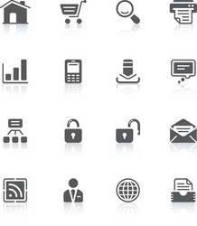 Color business icons Royalty Free Vector Image