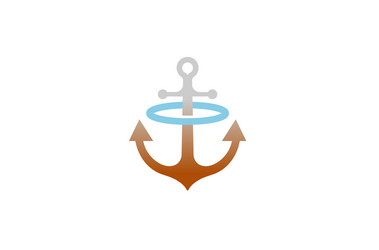 Creative anchor logo Royalty Free Vector Image