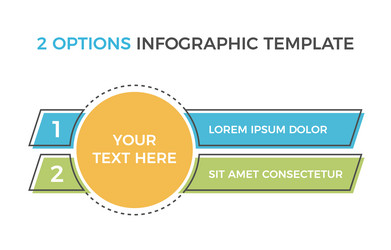 Infographic template with 2 options Royalty Free Vector