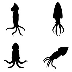 Black squid logo Royalty Free Vector Image - VectorStock