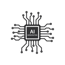 Artificial intelligence brain logo Royalty Free Vector Image