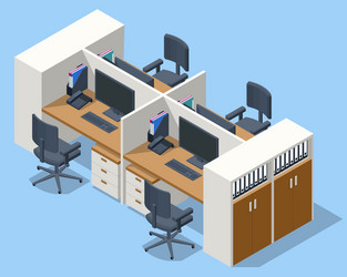 Workstation Isometric Vector Images (over 1,200)