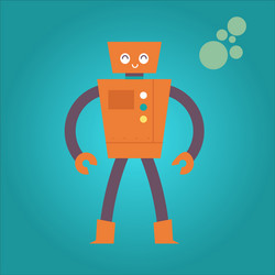Modern robots cartoon friendly mascots colorful Vector Image