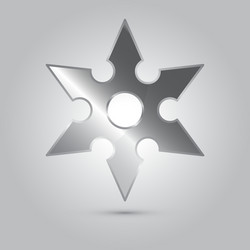 Ninja stars and weapon cartoon Royalty Free Vector Image