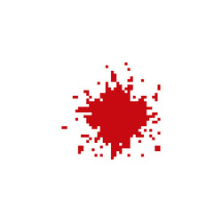 Pixel art blood splatter animation Royalty Free Vector Image