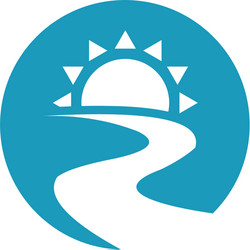 Mountain river logo Royalty Free Vector Image - VectorStock