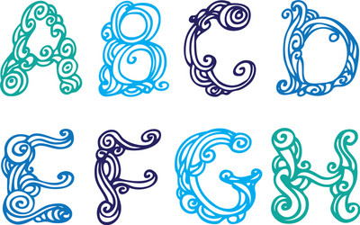 Swirly Alphabet Vector Images (69)