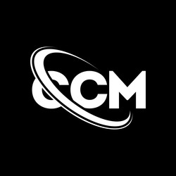 Ccm logo letter letter logo design Royalty Free Vector Image