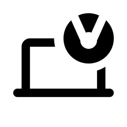 Integrated camera in laptop for calls Royalty Free Vector