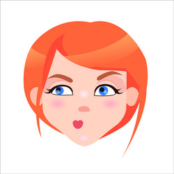 Skeptic young woman cartoon flat character Vector Image
