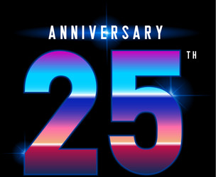 25 years anniversary celebration logotype Vector Image