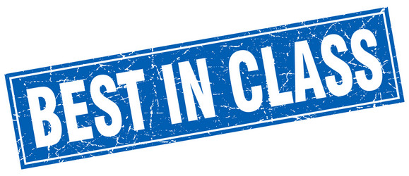 Best in class stamp square grunge Royalty Free Vector Image