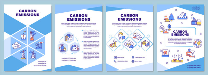 Environmental issues brochure template flyer Vector Image