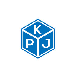 Kpj letter logo design on black background Vector Image