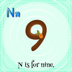 Ordinal numbers 9 for teaching children counting Vector Image