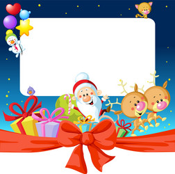 Santa claus with gifts Royalty Free Vector Image