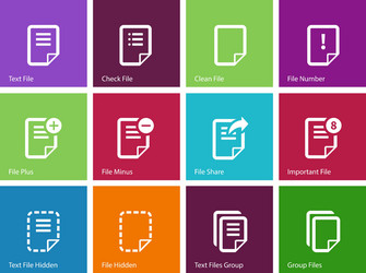 Notepad document file and note icons Royalty Free Vector