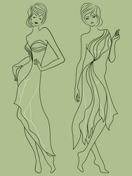 Stylized Female Body Outline Vector Images (over 320)