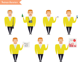 Ready-to-use character set Royalty Free Vector Image