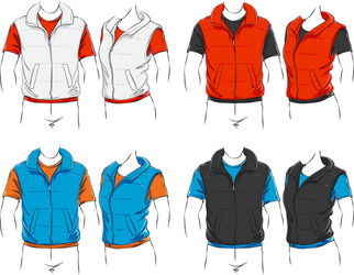 Streetwear mockup pack apparel Royalty Free Vector Image