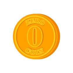 Zero coin nothing alternative monetary Royalty Free Vector
