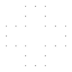 Dotted cross shape for tracing lines for Vector Image