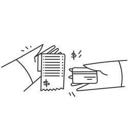 Hand drawn doodle pay invoice bill receipt Vector Image