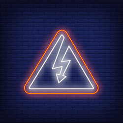High voltage neon sign Royalty Free Vector Image