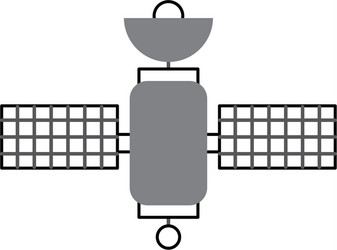 Space satellite communication signal network Vector Image