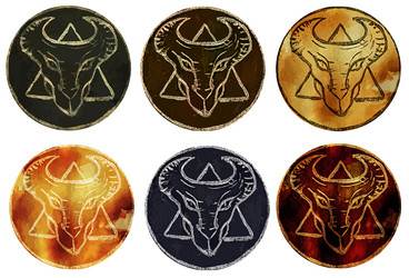 Design clip art set with magic seals Royalty Free Vector