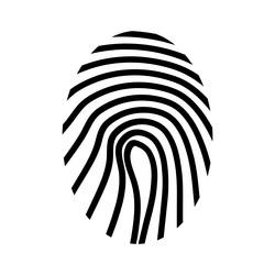 Fingerprint probe logo Royalty Free Vector Image
