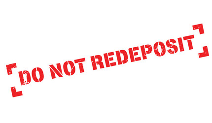 Do not redeposit rubber stamp Royalty Free Vector Image