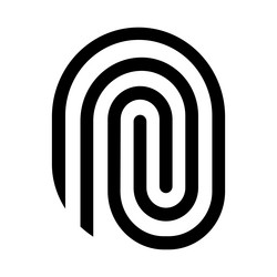 Fingerprint probe logo Royalty Free Vector Image