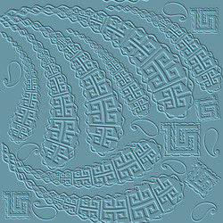 Floral greek embossed 3d seamless pattern Vector Image