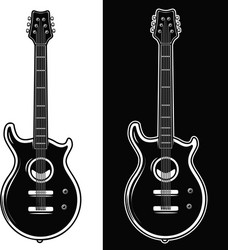 Music instrument guitar sticker design Royalty Free Vector