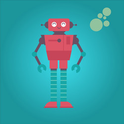 Modern robots cartoon friendly mascots colorful Vector Image