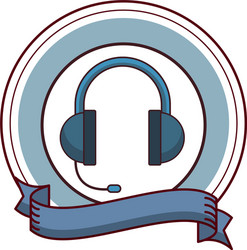 Music earpods cartoon Royalty Free Vector Image